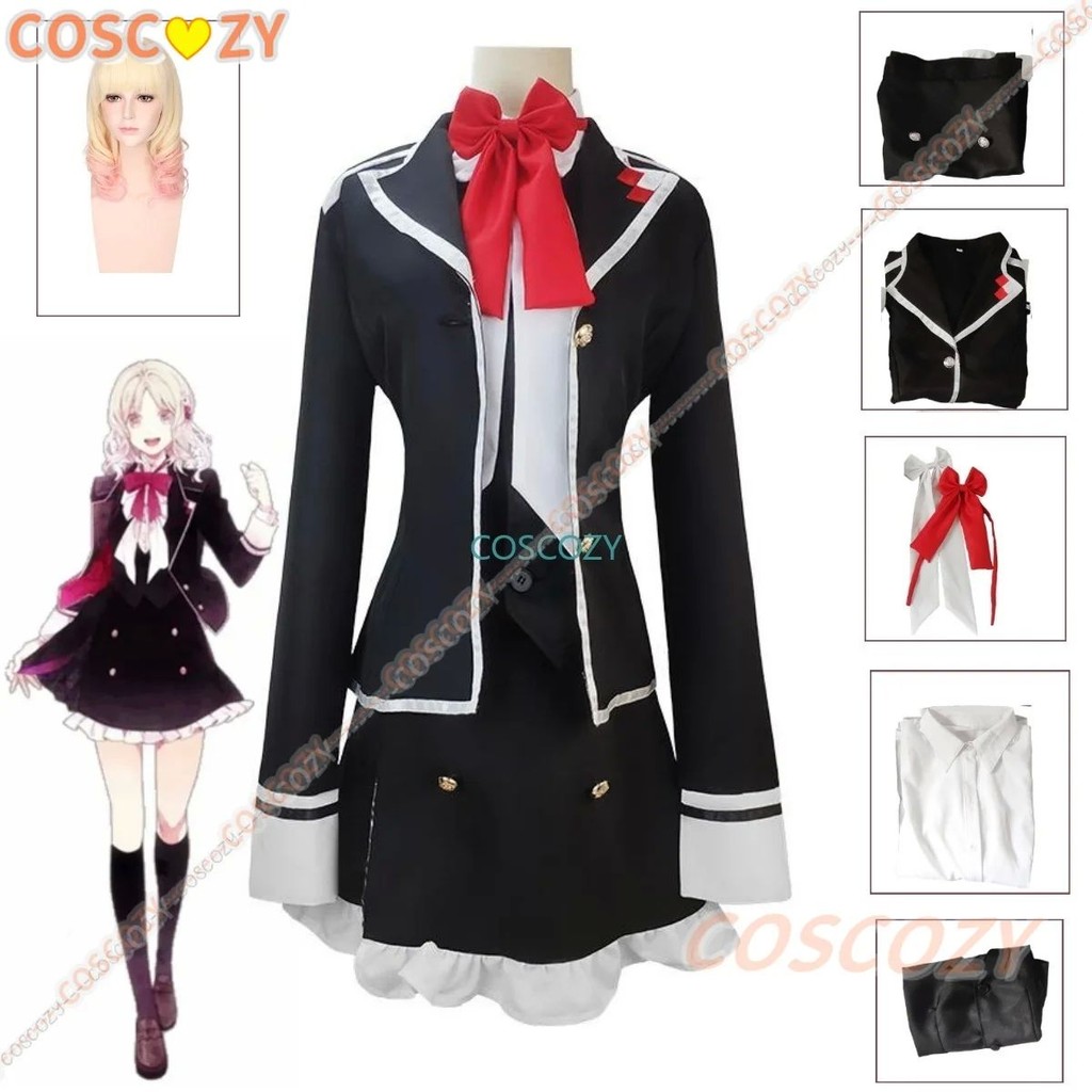 DIABOLIK LOVERS Komori Yui School Uniform Dress Outfit Wig Anime ...