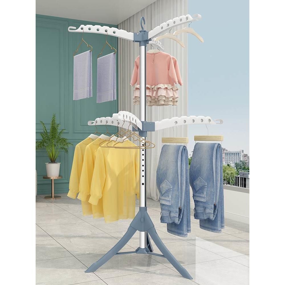 Rak Pengeringan Pakaian Boleh Lipat Berdiri di lantai untuk Bilik Tidur ...