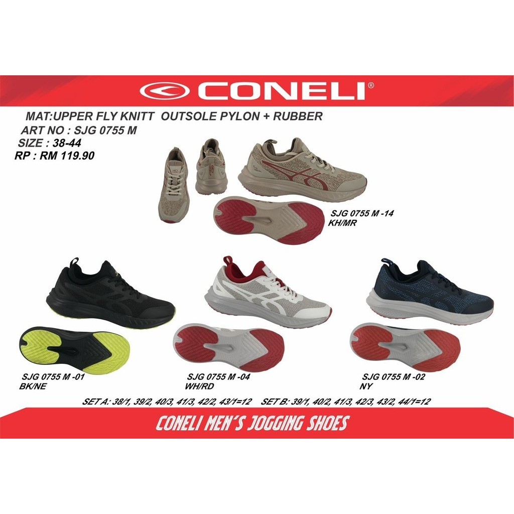 CONELI SJG0755M JOGGING SHOES/WALKING/RUNNING/Kasut Sukan Lelaki Indoor ...