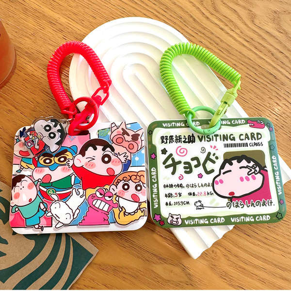 lanyard card holder lanyard card Shin-chan Spring Rope Card Holder ...