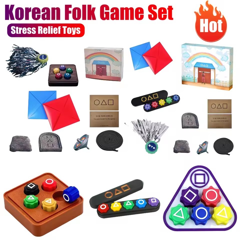 Squid Game2 Gonggi Stone Set Child-Safe Korean Traditional Toys for ...