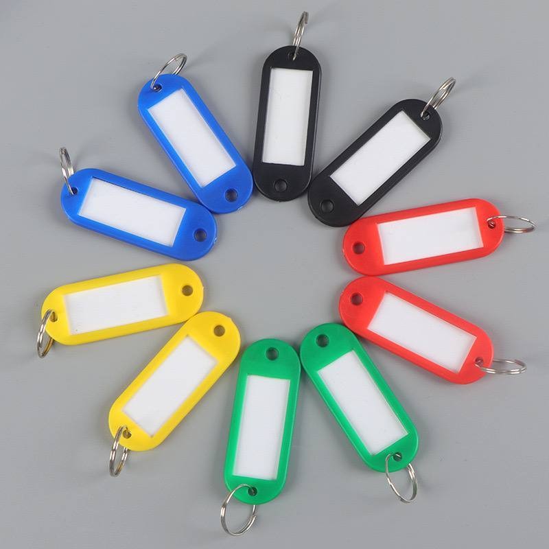 Plastic Key Tag Keychain Label School Office Room ID Name Phone Number ...