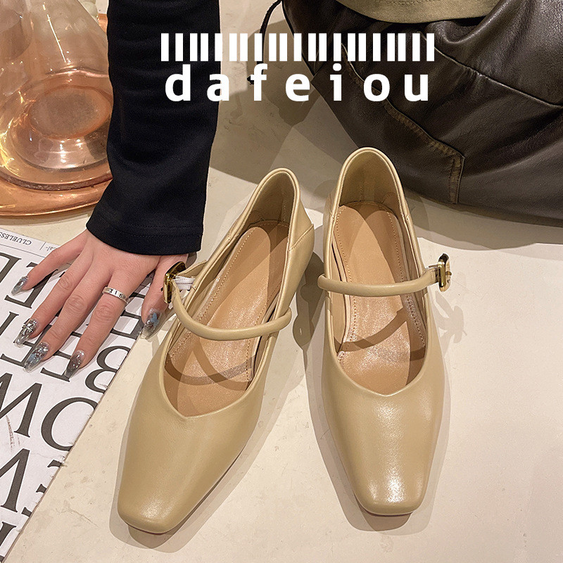 Kasut Tunggal Kecil Kulit Lembu Lapisan Pertama untuk Wanita 2024 Musim ...