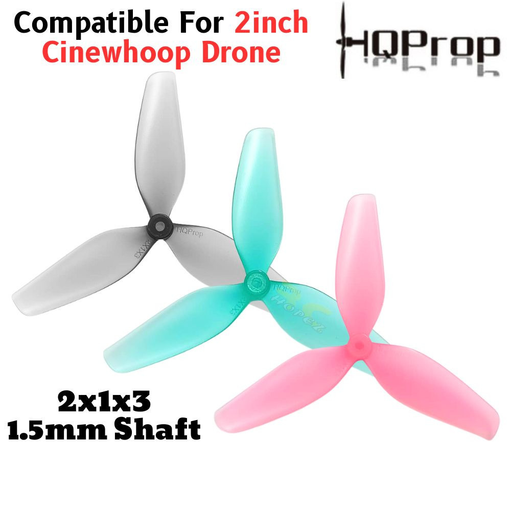 HQProp Durable Prop 2x1x3 1.5mm Shaft Hole 3-Blade Propeller (2pairs ...