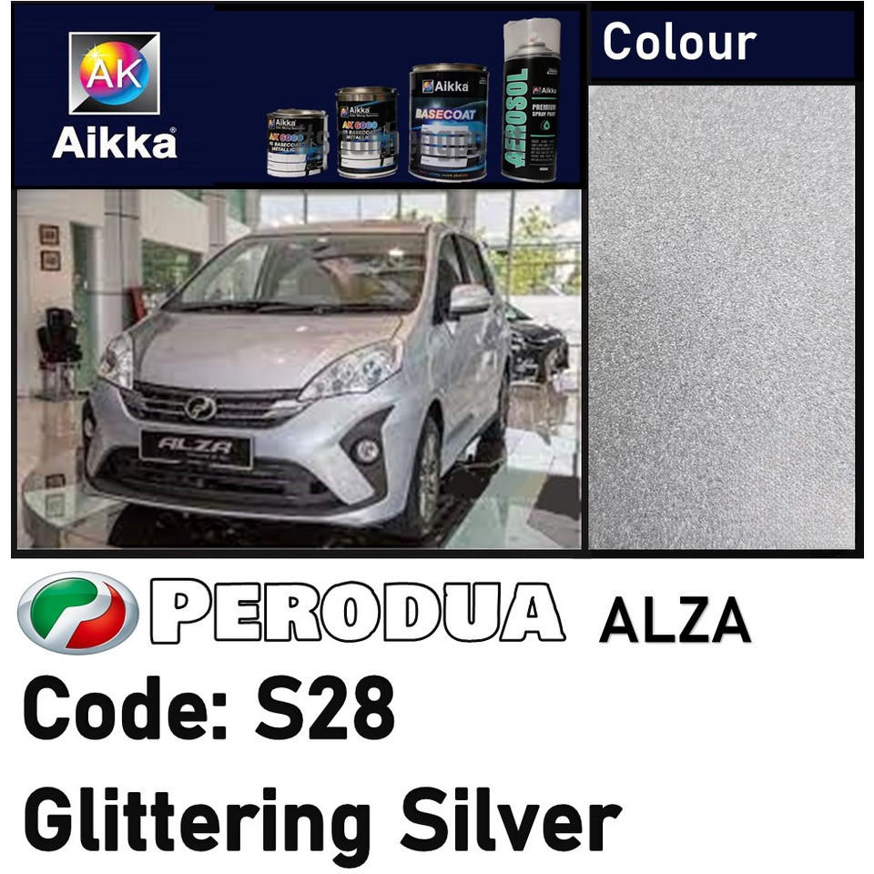 PERODUA ALZA Glittering Silver S28 /Aikka Oem Factory Colour | Shopee ...