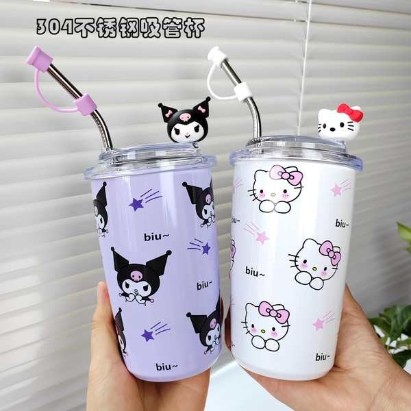 botol air tahan sejuk kuromi tumbler tahan sejuk tumbler tahan sejuk budak 304 Stainless Steel ...