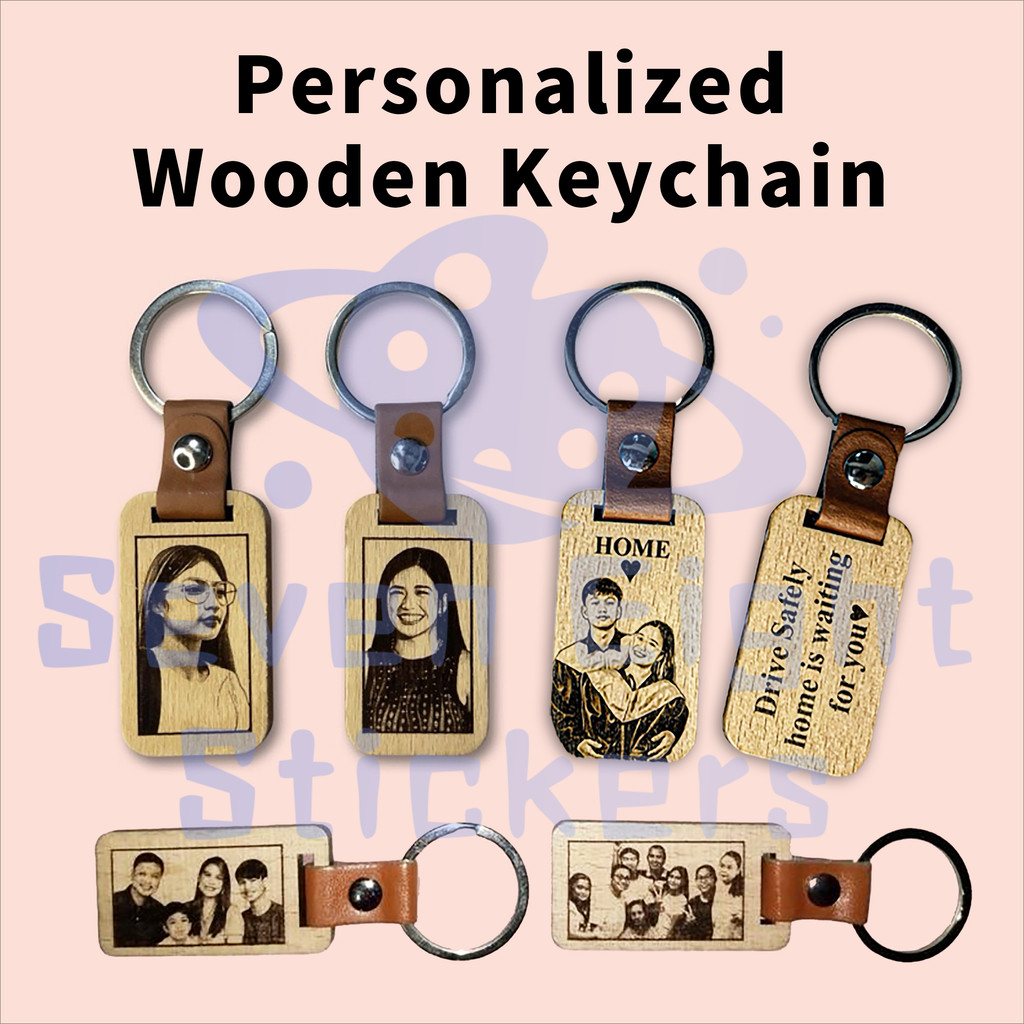 Custom Engraved Wood Keychain | Laser Engraved with Photo ...