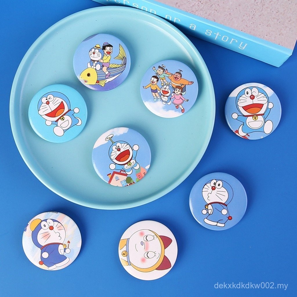 Cos Bar Creative Anime Tinplate Badge Cute Dingdang Cat Doraemon Brooch ...