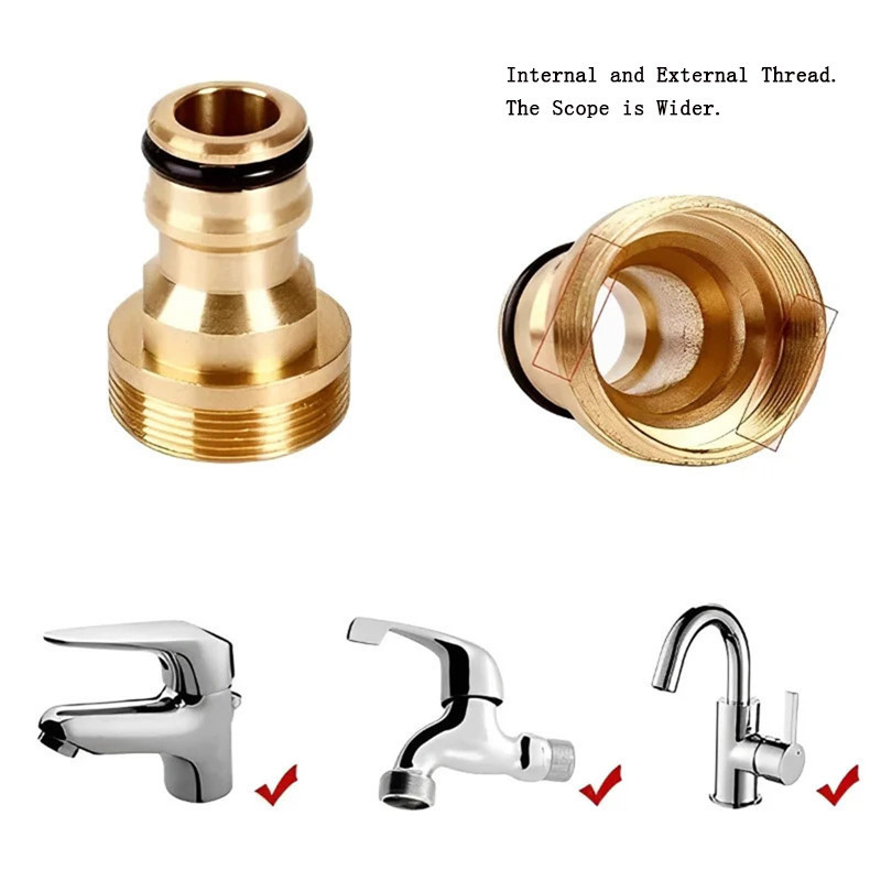 Universal Tap Kitchen Adapters Brass Faucet Tap Connector Mixer Hose ...