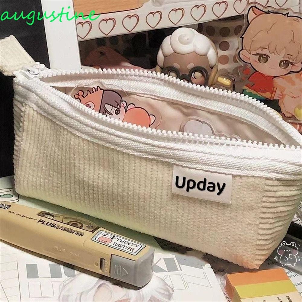 AUGUSTINE Pencil Cases, Dreamship Series Corduroy Pen Bags, Office ...