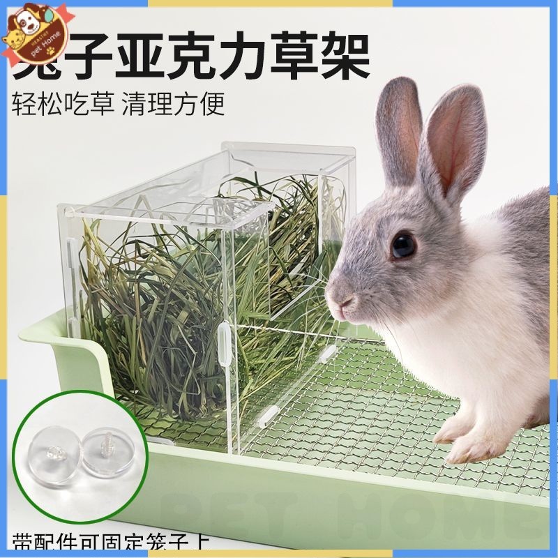 Rabbit Acrylic Grass Rack Feed Straight Intestines Transparent Large ...