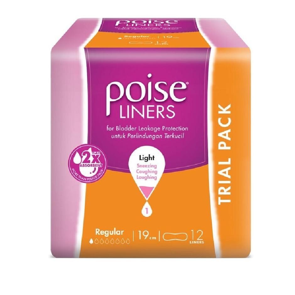 Poise for Light-Urinary-leak (LUL) Regular Light 19cm Panty Liners ( 12 ...