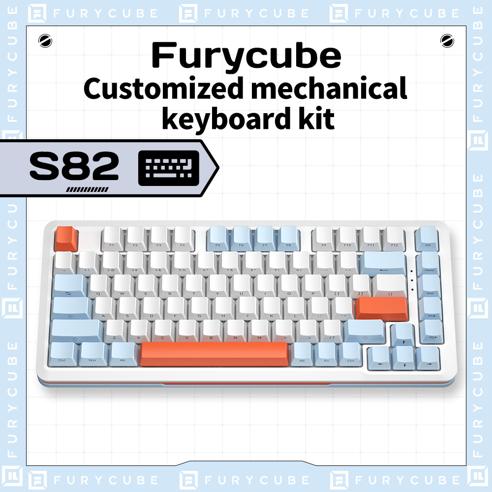 S82 82 Keys Wired Mechanical Keyboard,PBT Keycaps Hot Swappable 75% ...