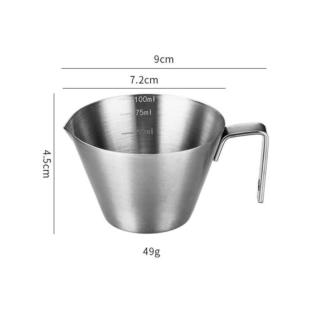 Stainless Steel Measuring Cup Coffee Measuring Cup,100 ML Scale Measure ...