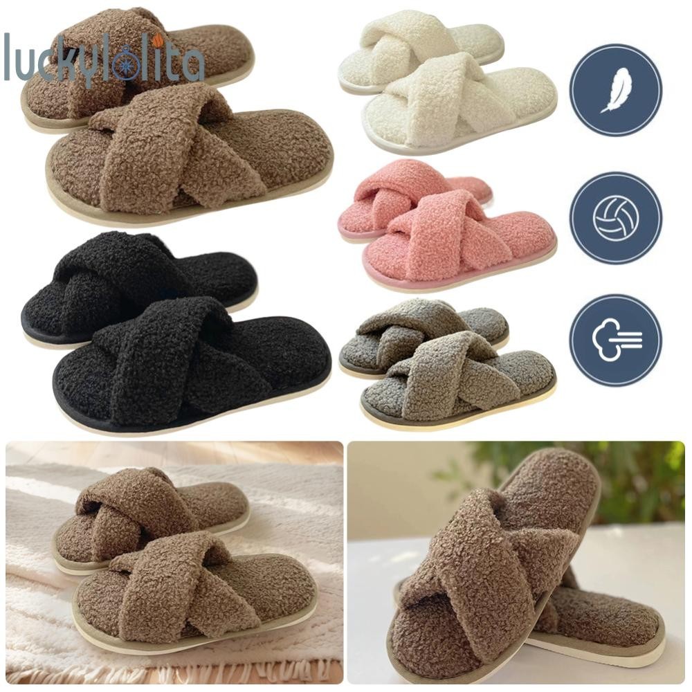 Cross Strap House Slippers Comfy Open Toe Indoor Outdoor Slide Slipper ...