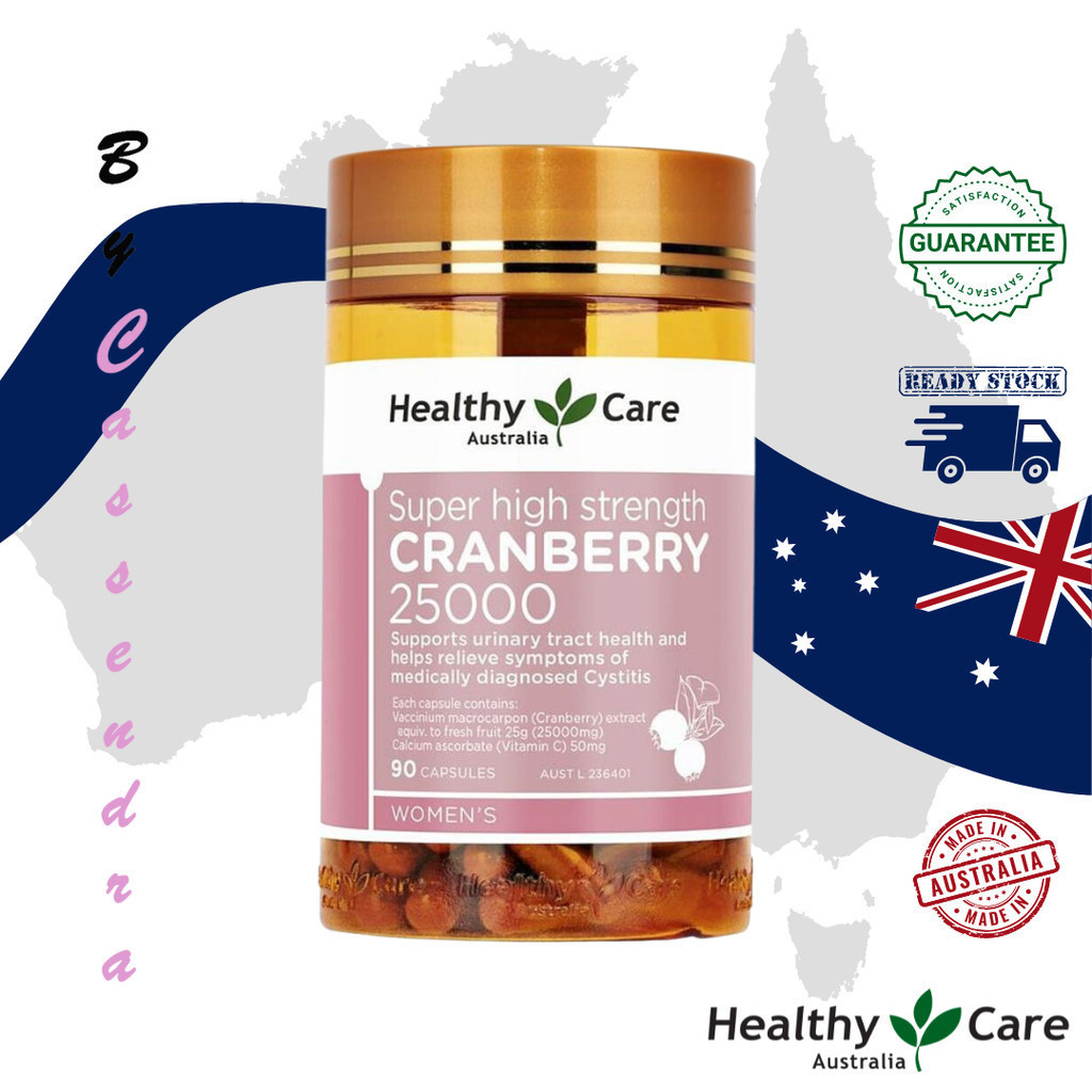 HEALTHY CARE Super High Strength Cranberry 25000 (90 caps) | Shopee ...