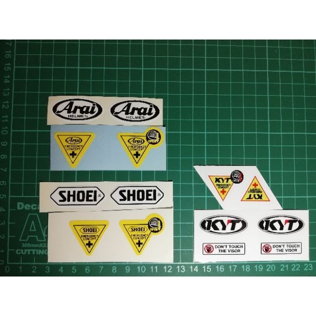 Sticker Visor Shoei/Arai/KYT Helmet Stiker Motor Topi | Shopee Malaysia