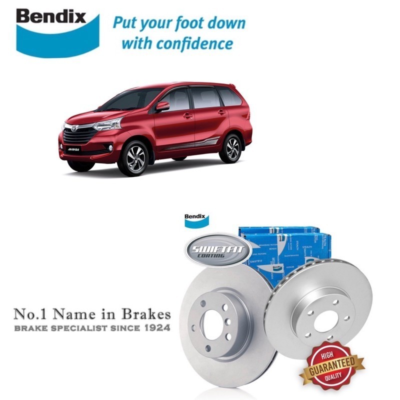 Original Bendix Swiftfit BR9429 Front Disc Rotor - Toyota Avanza F601 ...