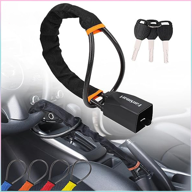 Car Steering Wheel Lock Universal Anti-theft Device Seat Belt Buckle ...