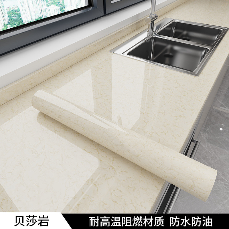 Kitchen Oil-Proof Marble Countertop Sticker Self Adhesive Wall Sticker ...