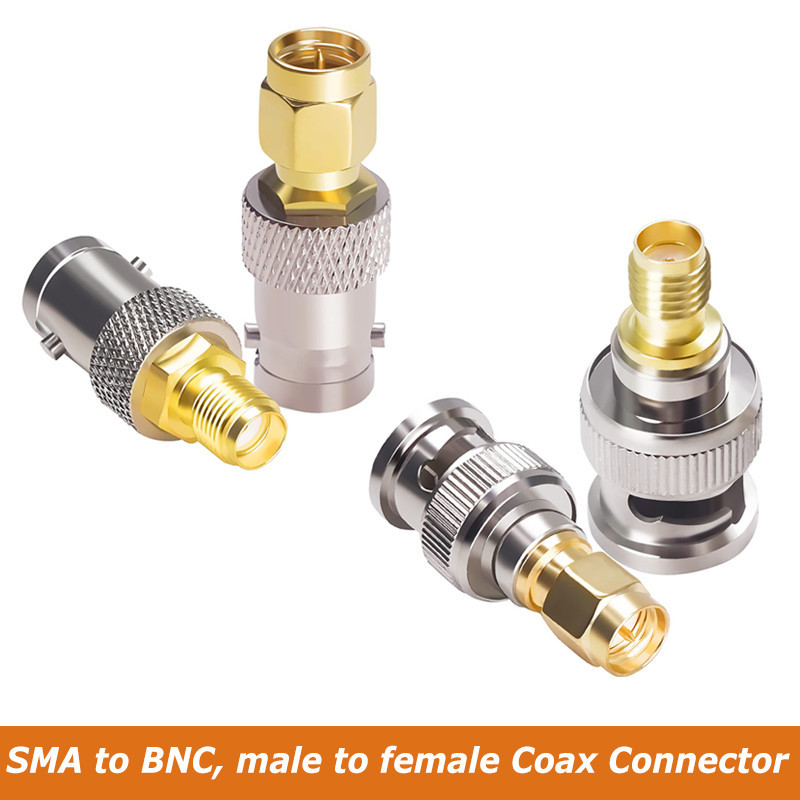 BNC to SMA Kits Adapter Male Female RF Coax Coaxial Connector for SDR, Handheld Radios, Scanner ...