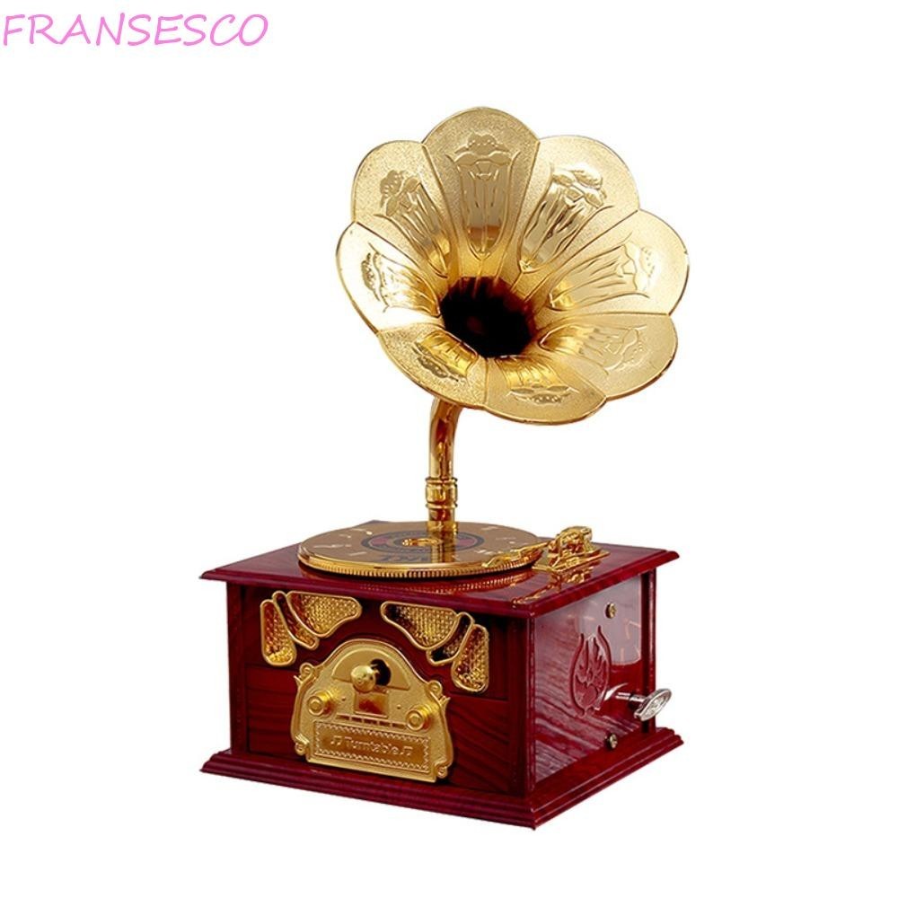 FRANCESCO Gramophone Model Music Box, European-style Phonograph Shape ...