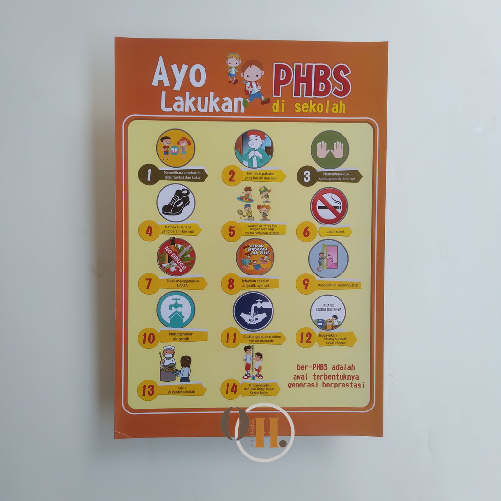School PHBS Poster - Clean And Healthy Life In School - PHBS Poster ...