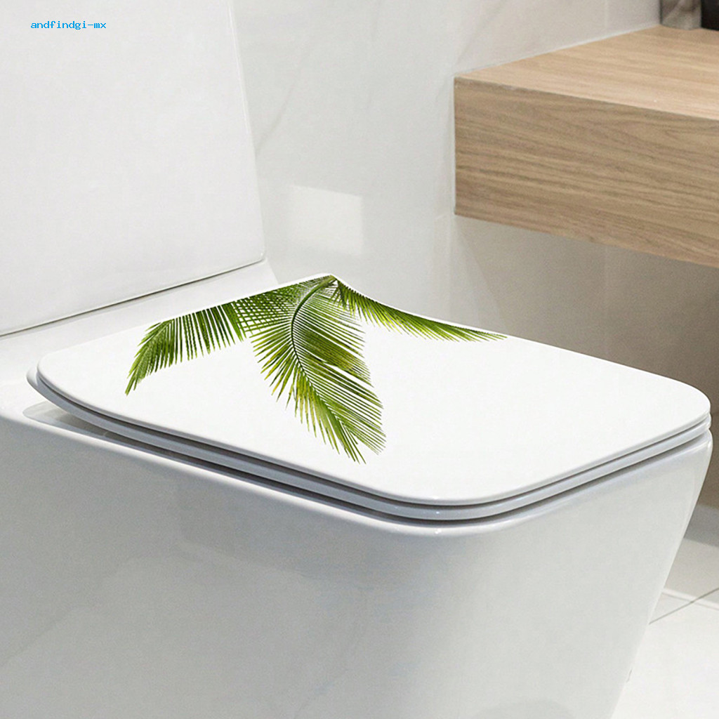 andfindgi Durable Toilet Decal Removable Toilet Decal Greenery Monstera ...
