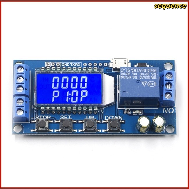 Se 6--30v Cycle Timing Switch Module Digital Lcd Display Delay Trigger Relay Power Off Time ...