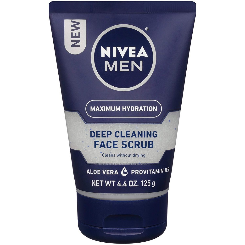 Nivea Men Maximum Hydration Deep Cleaning Face Scrub 125g (Usa ...