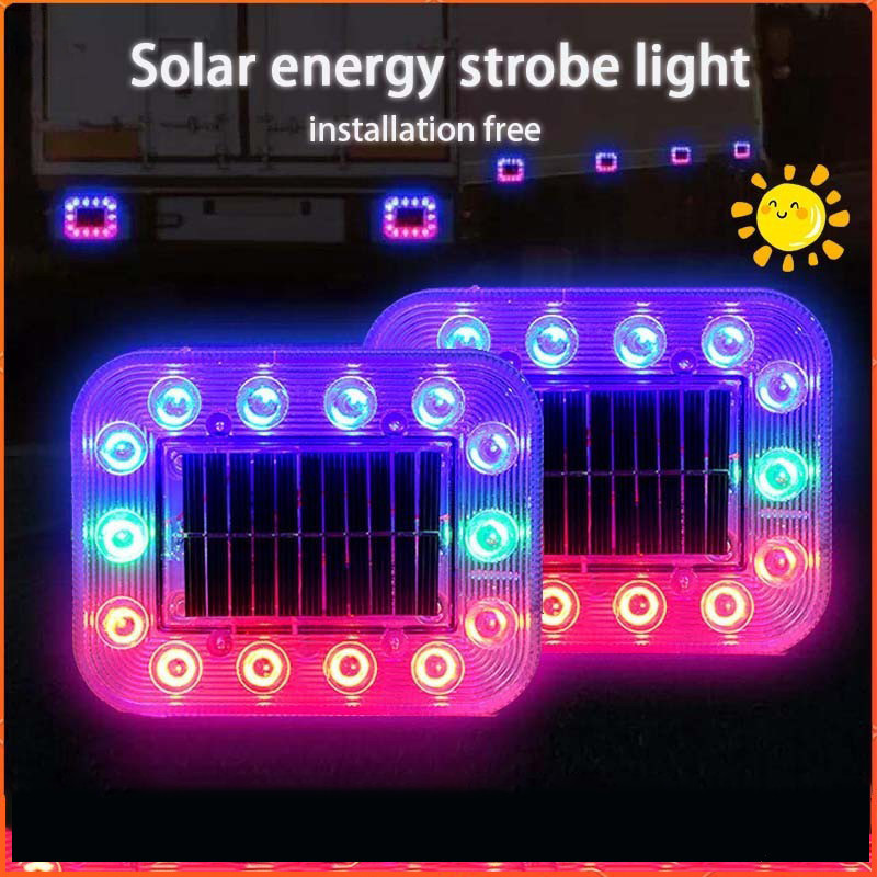 Strobe Light Solar Energy Warning Light Flashing Taillight Truck Lamp ...