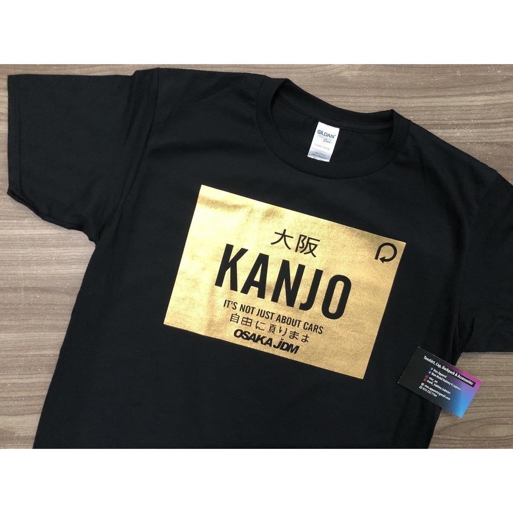 S-5XL Kanjozoku Kanjo Osaka JDM D1 (Gold + Black Stretch Shirt ...