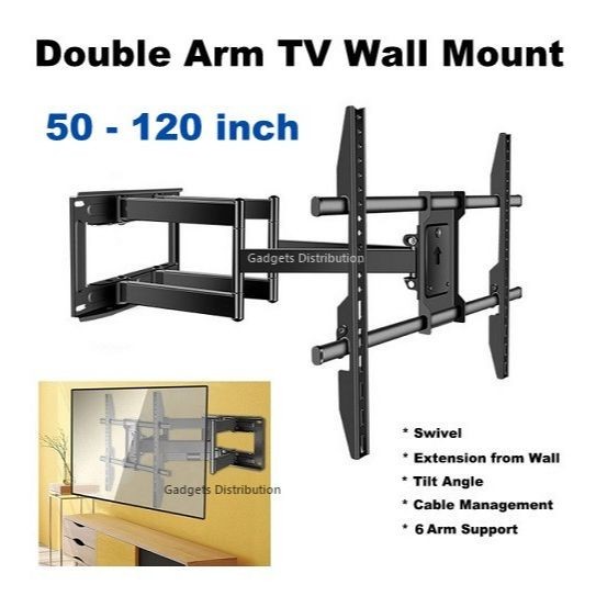 800mm NS-P800 50 - 120 inch Large Heavy Duty Double Arm Cantilever Tilt ...