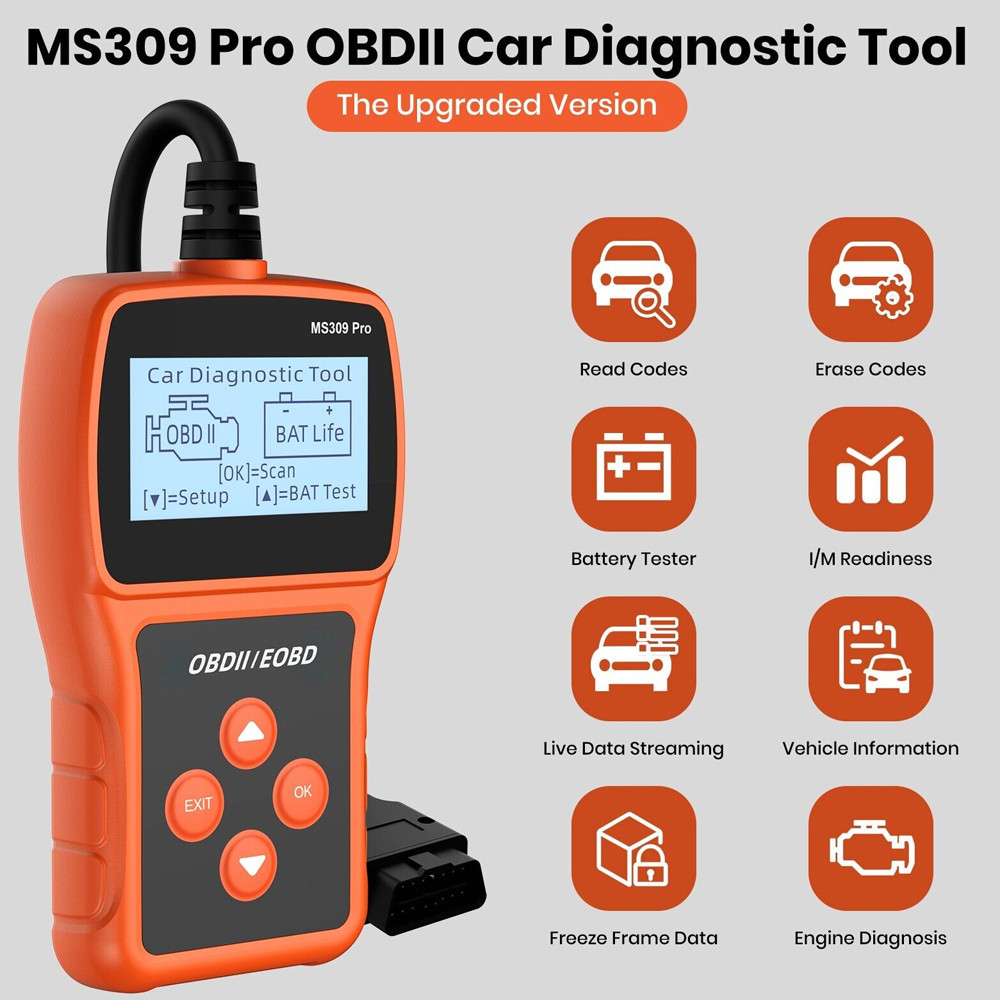 Professional Automotive OBD2 Scanner OBD Fault Code Reader Check Engine ...