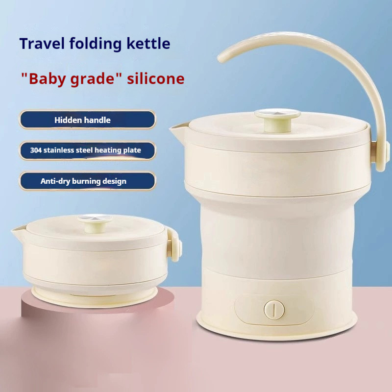 Foldable Electric Kettle Portable Mini Travel Kettle 0.6L Stainless ...