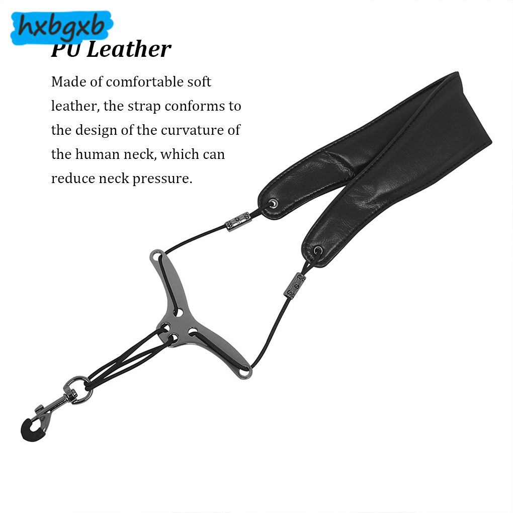 「HXBGXB」 Saxophone Neck Strap Sax Leather Lanyard Non-slide Shoulder ...