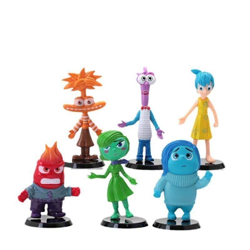 5-6pcs/set Disney Pixar Inside Out Vinyl Figurines 3.5"Joy/Fear/Anger ...