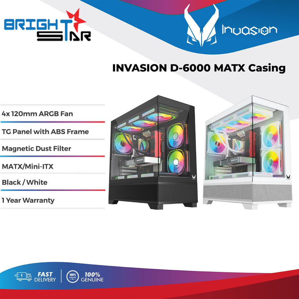 INVASION D-6000 MATX Casing | Shopee Malaysia