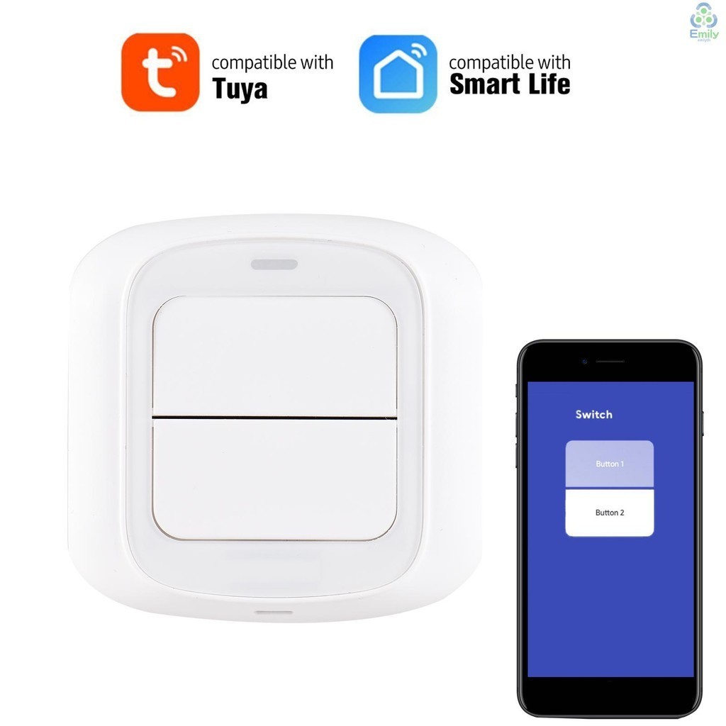 Wifi Dual Smart Scene Switch Push Button for DIY Home Automation Scene ...
