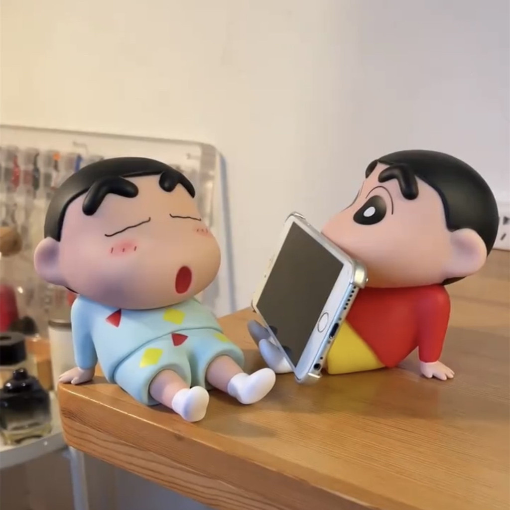 Cartoon Crayon Shin-chan Lazy Person Mobile Phone Stand 3D Desktop ...