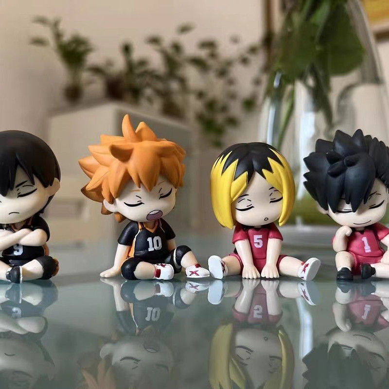 4pcs/set Anime Haikyuu Action Figure 2 Haikyuu Sleep Style Iwaizumi ...