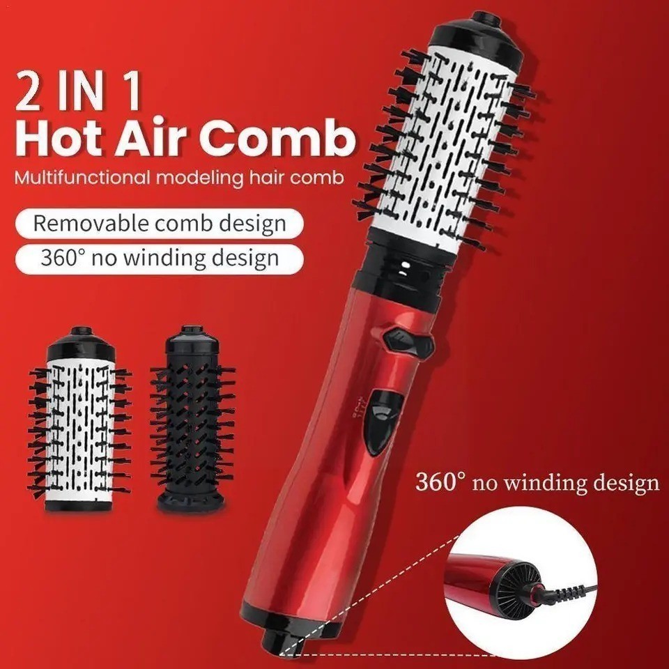 Electric AUTOMATIC 2 IN 1 CURLY Hair Dryer Comb/PORTABLE 2 IN 1 BLOW ...