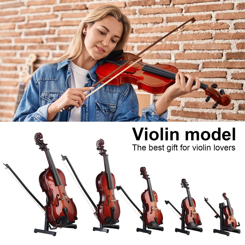 PHO- Tiny Violin Keychain with Sound Mini Violin Toy Set Plays Sad ...