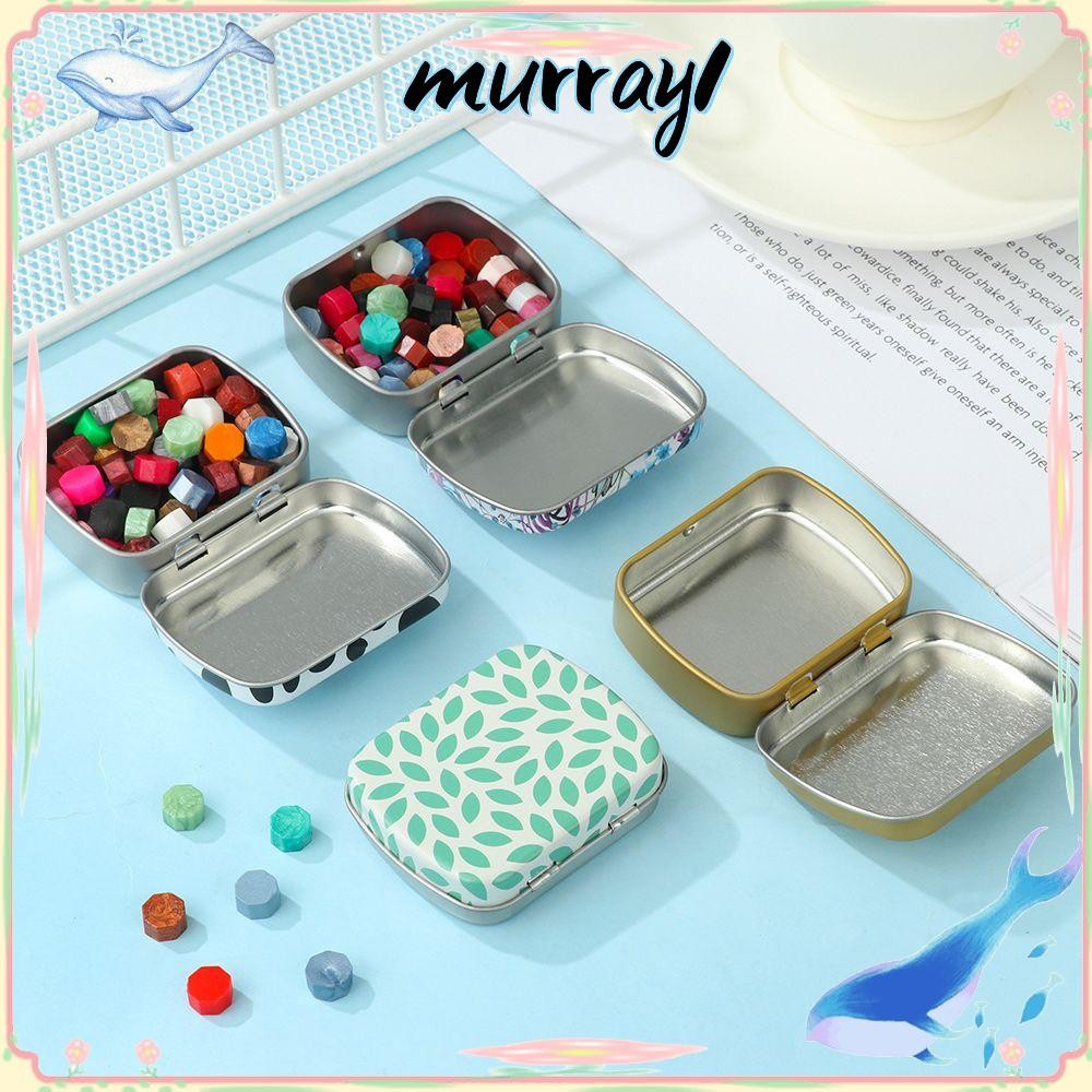 MURRAY1 Tin Box Portable Small Storage Metal Hinged Container | Shopee ...