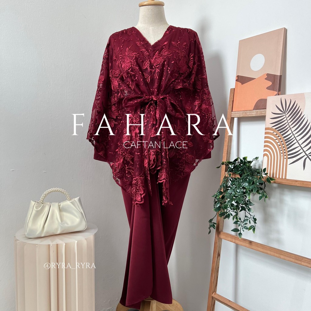 FAHARA CAFTAN LACE (ITALIAN SILK) - READY STOCK | Shopee Malaysia