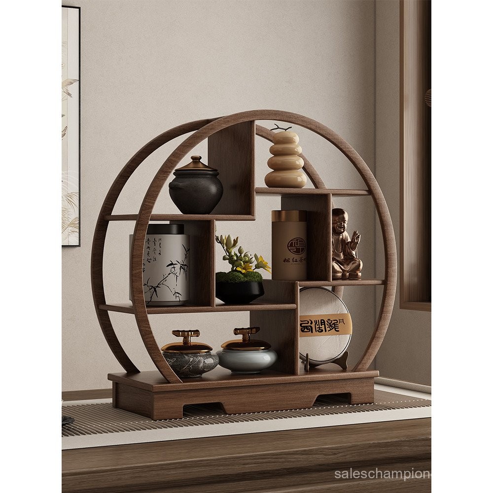 Desktop Bogu Rack Small Solid Wood Tea Table Shelf Duobaoge Purple Clay ...