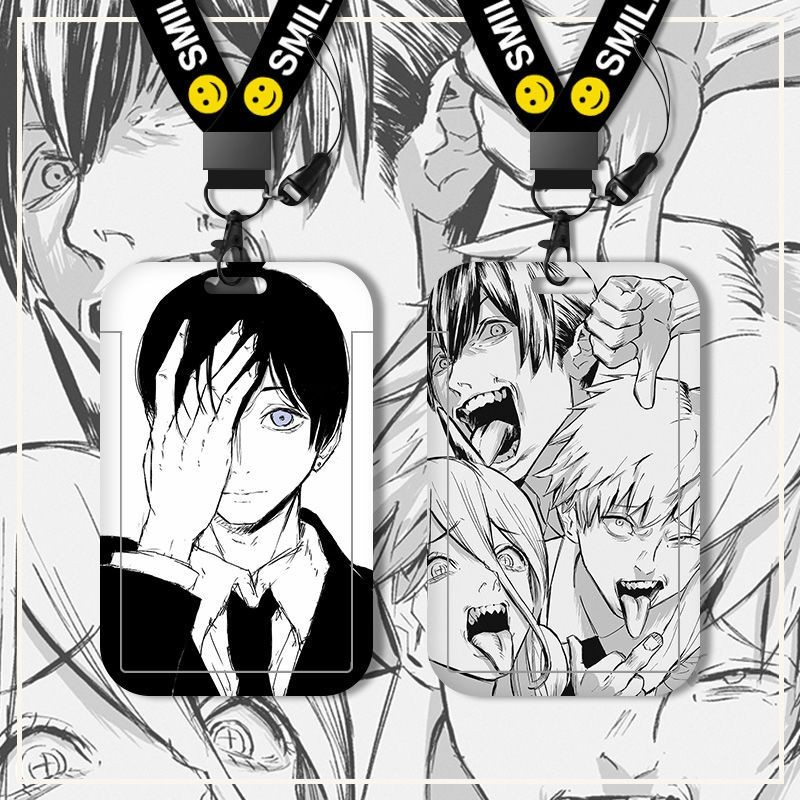 Chainsaw Man Hime DIY Student Card Set Campus Card Bus Card Holder ...
