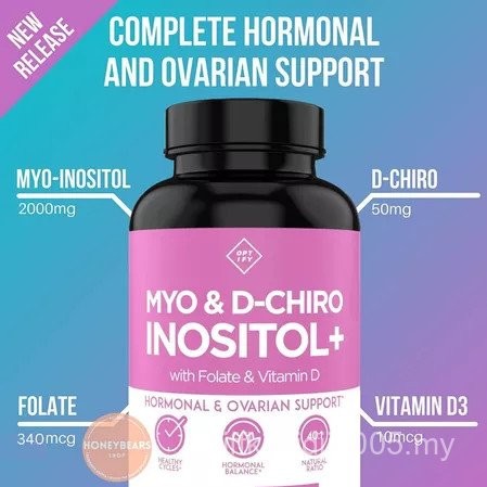 Suplemen Inositol Premium - Myo-Inositol & D-Chiro Inositol Plus Folate ...