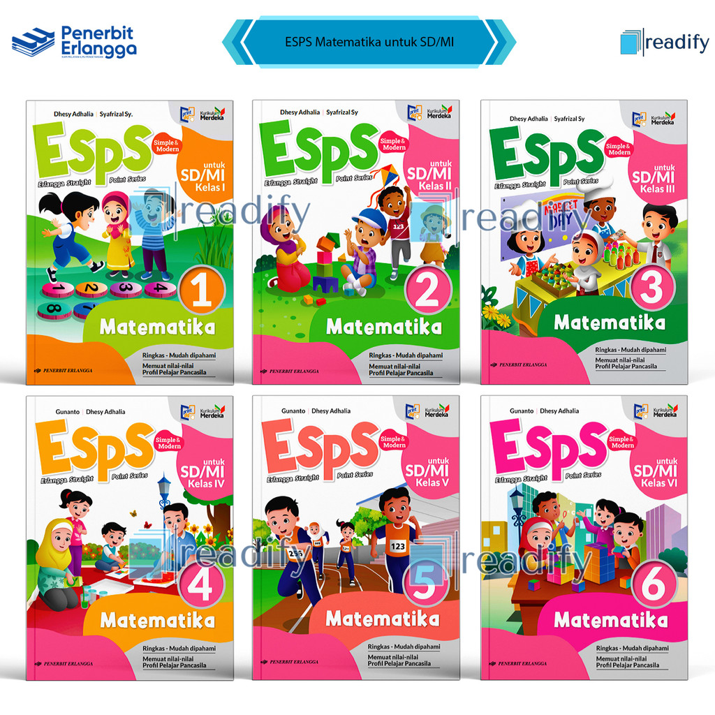 Esps Mathematics Class 1 2 3 4 5 6 SD/MI Erlangga Latest Revised ...
