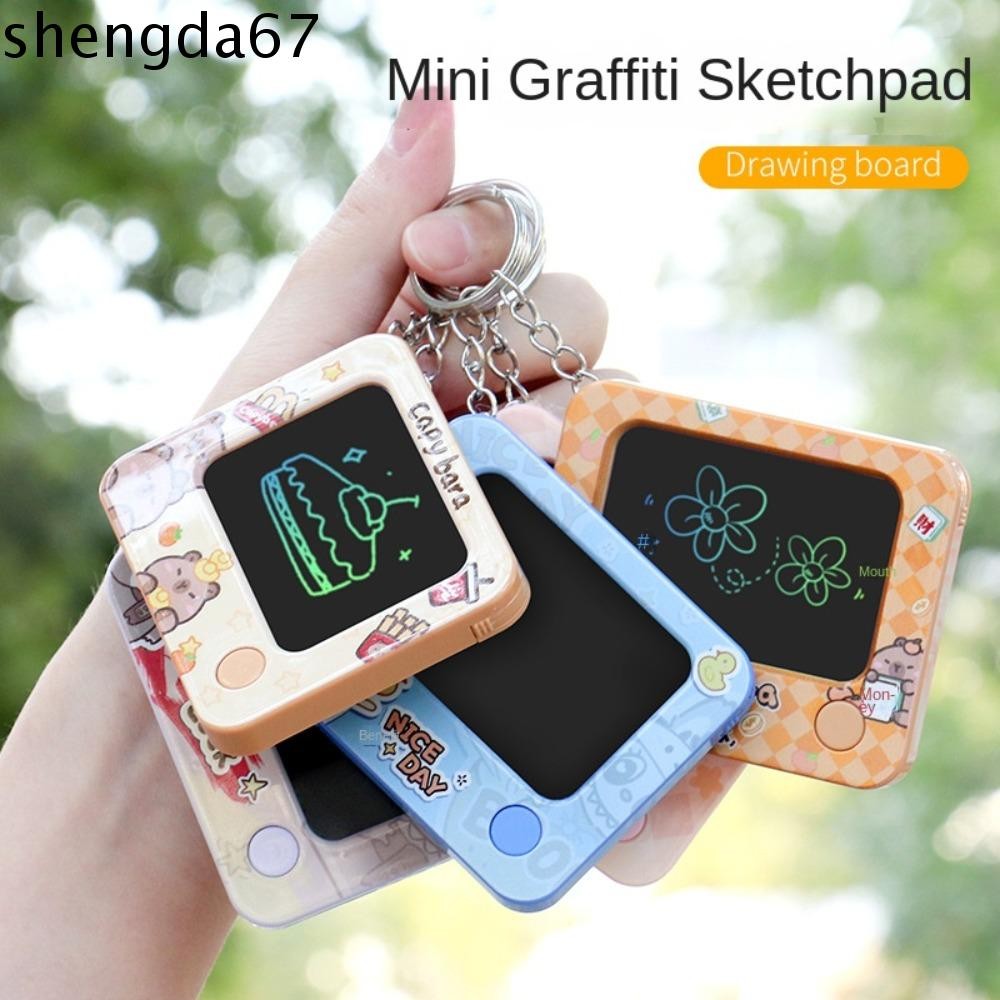 SHENGDA Mini Graffiti Board Keychain, One-click Clearing Reusable ...